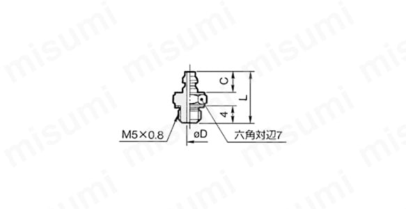 ミニチュア管継手 SUS316 MSシリーズ 軟質チューブ用バーブ継手 MS-5AU-3,-4,-6 | SMC | MISUMI(ミスミ)