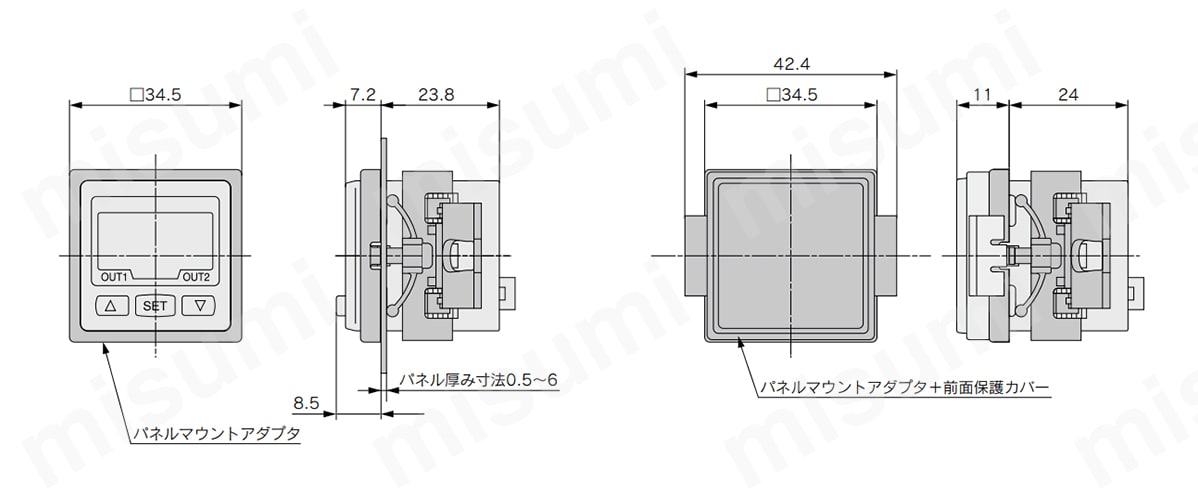 ZS-28-C-1 | 流量センサフローモニタ PFM3シリーズ | SMC | MISUMI(ミスミ)