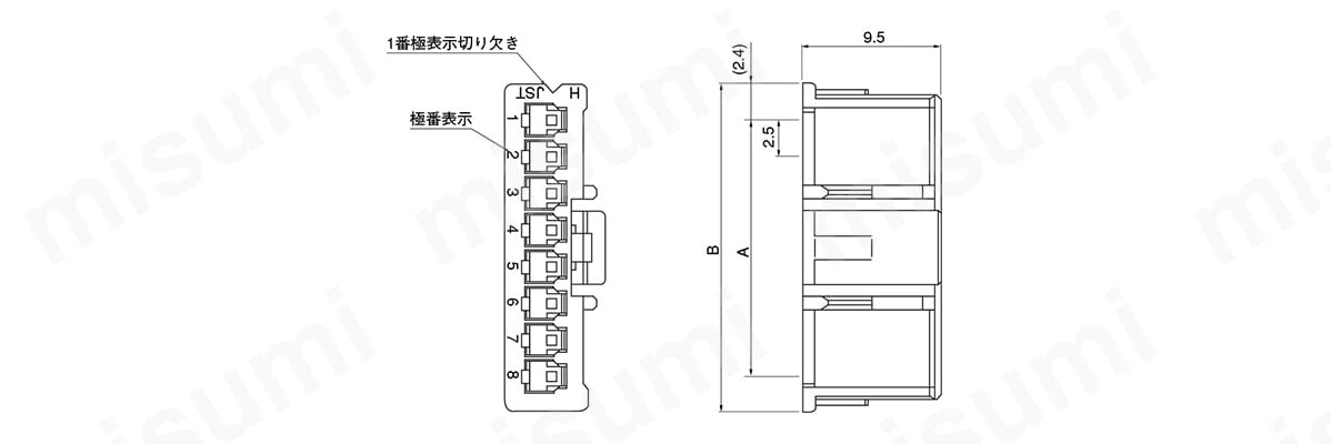 XAコネクタ（中継接続用コネクタ） | 日本圧着端子製造 | MISUMI(ミスミ)