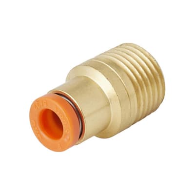 KQ2S08-01AS | One-Touch Fitting KQ2 Series Hexagon Socket Head Male Connector KQ2S (Sealant / No ...